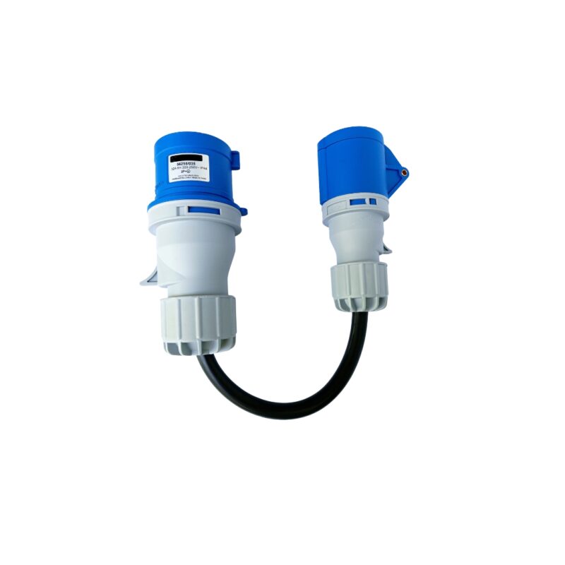 ADAPTADOR TOMADA 16A 220V PARA PLUGUE 32A 2p+t 220v - EVSPLUGS