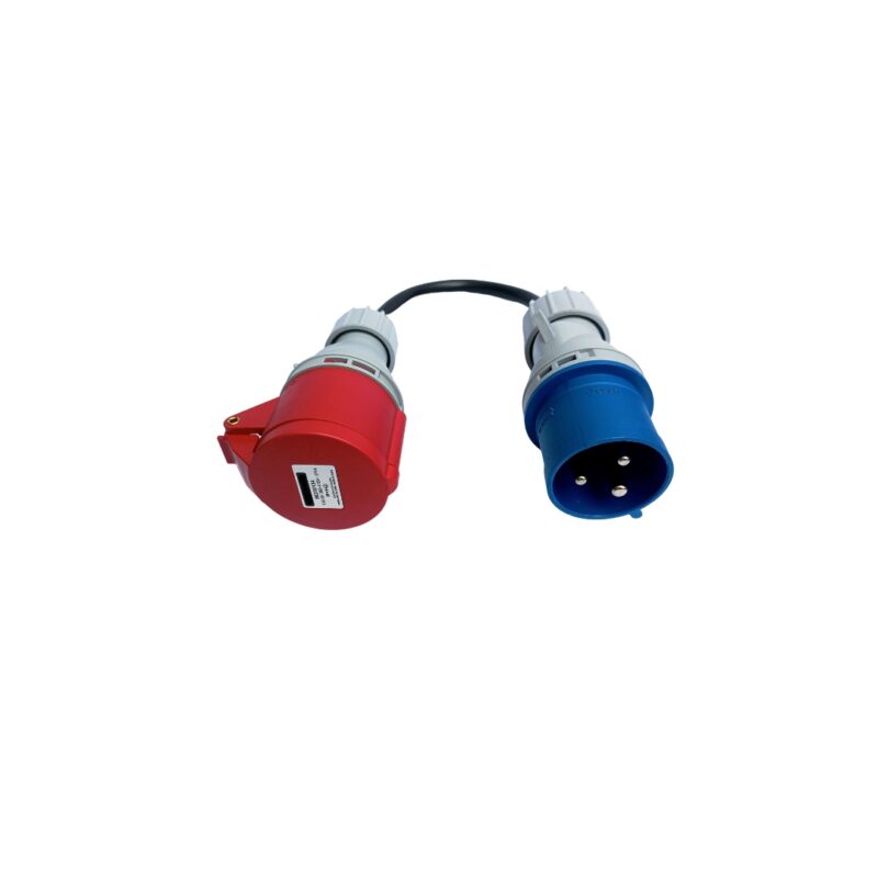 Adaptador tomada 16A 3p+n+t 380v para plugue 32A 2p+t industrial 220v ...